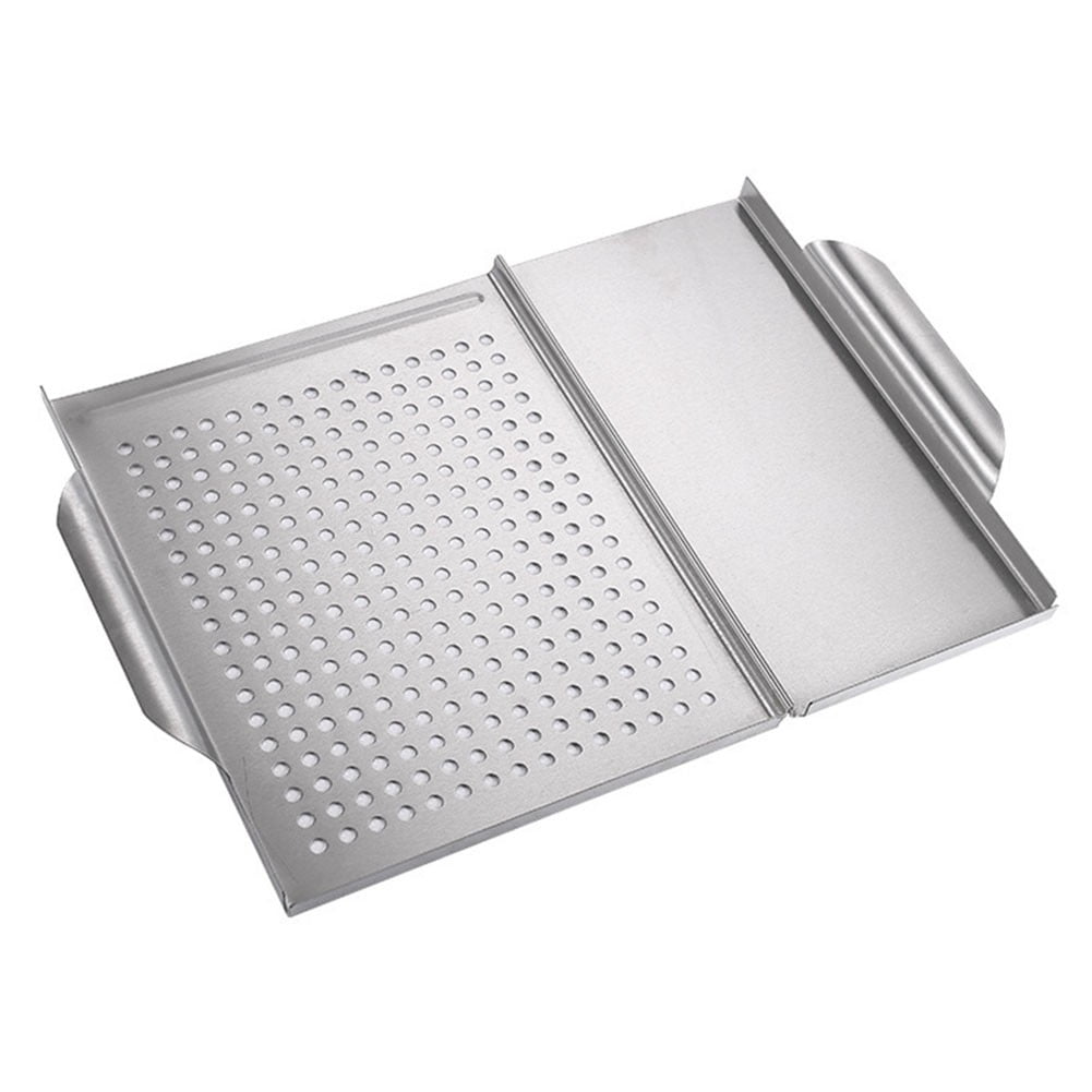 Rooha 2 In 1 Nonstick Outdoor Bbq Grill Tray With Handles Grill ...