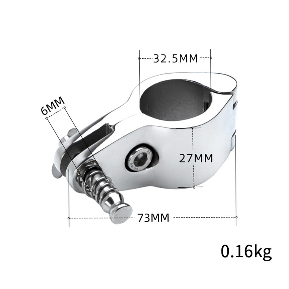 Rooha 2 Pcs Boat Bimini Top Fitting Hinged Jaw Slide Marine Rail Mount ...