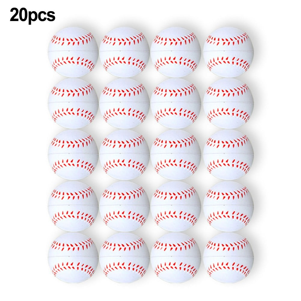 Rooha 20Pcs Foam Ball Soft Foam Sponge Tennis Balls Baseball Balls For ...
