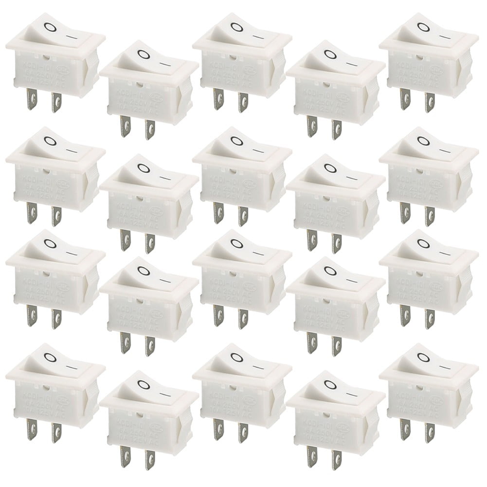 Rooha 20Pcs Toggle Switches On/Off Switch 2 Pin 12V For Car Auto Rocker ...