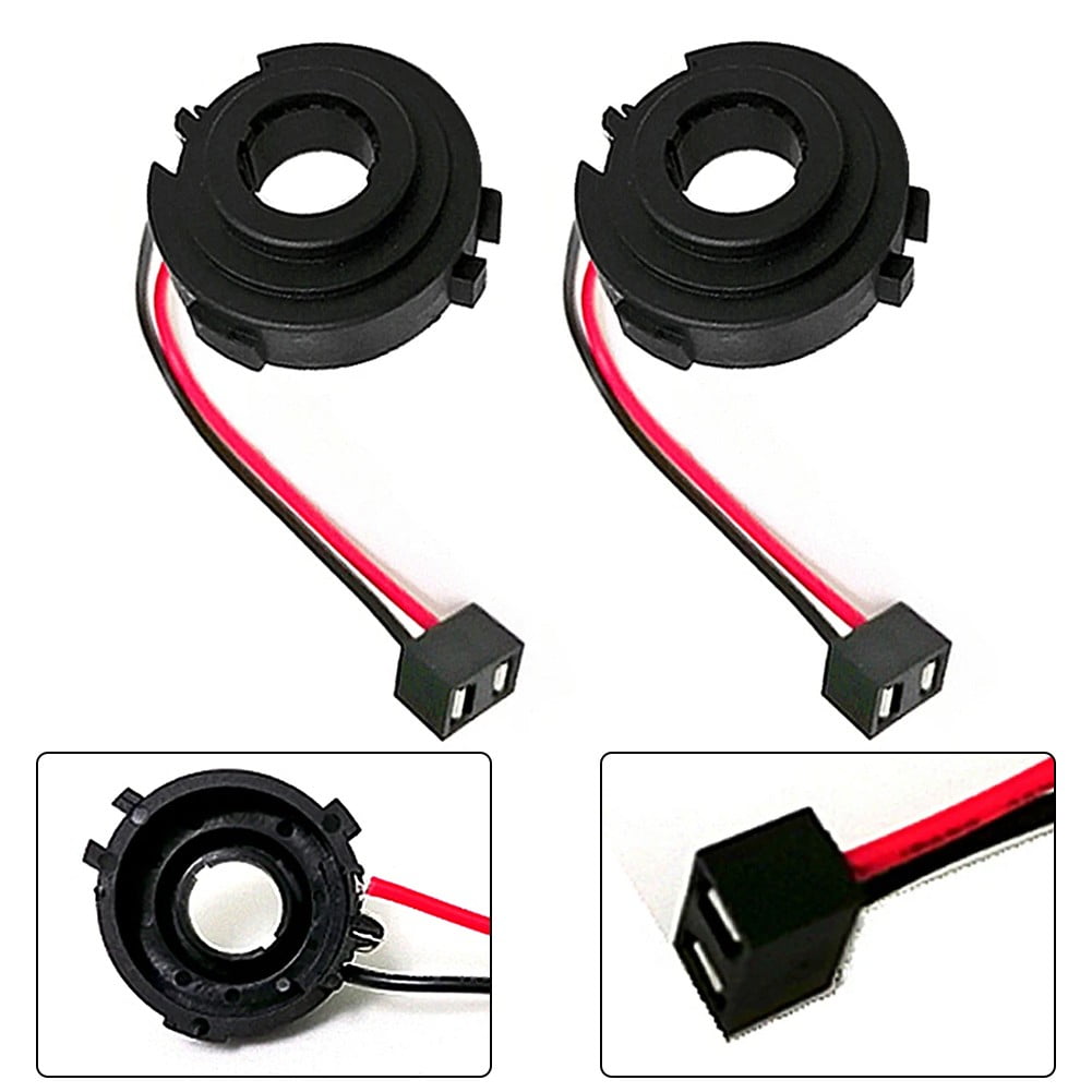 Rooha 2Pcs H7 LED Socket Adapters Headlight Bases Retainers For Golf ...