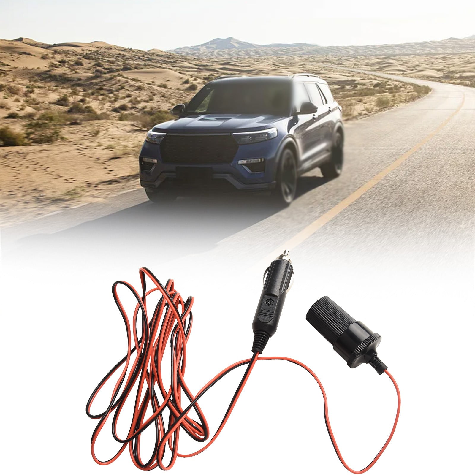 Rooha 3Meter Extension Cable Accessory Auto Car Charger Cigar Cigarette ...