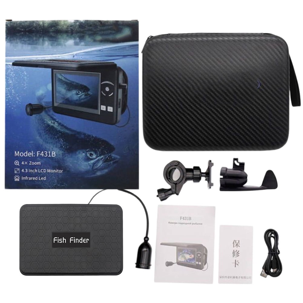 Rooha 4.3Inch 4 Zoom Underwater Fishing Video Camera Fish Finder For ...