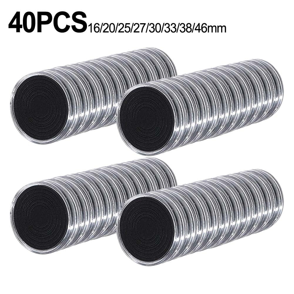 Rooha 40 Pieces Commemorative Coin Protection Box Coin Display Box ...