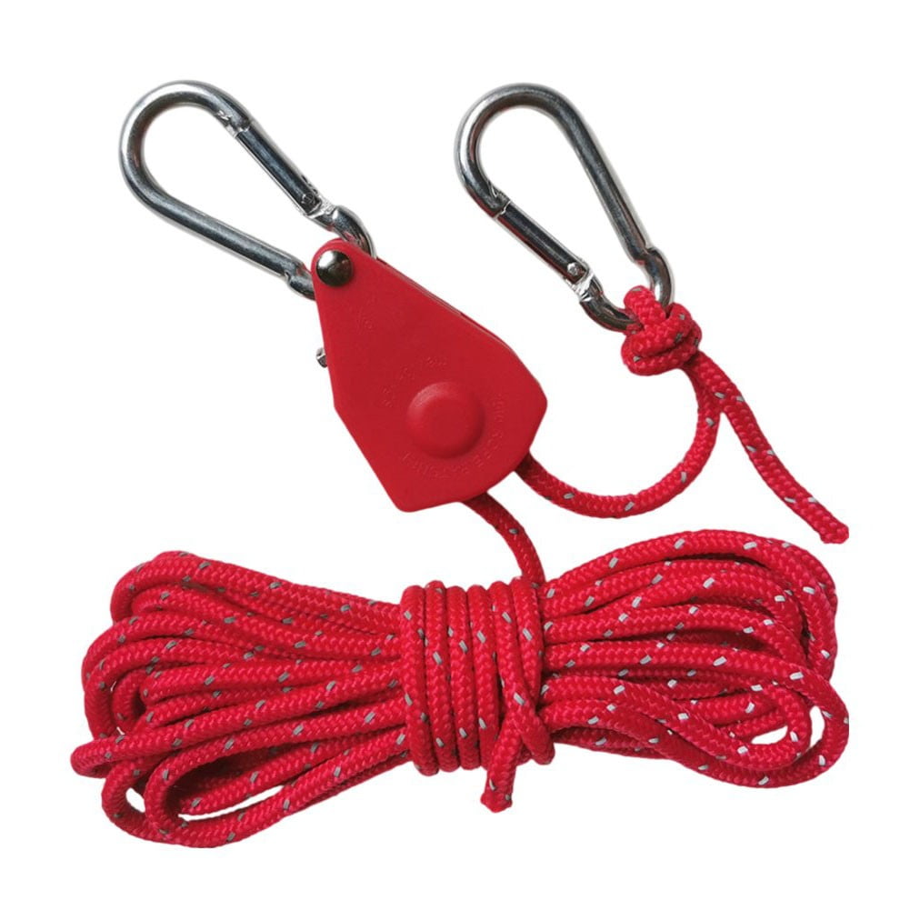 Rooha 4Mm 2.5M Pulley Windproof Rope Camping Canopy Tent Rope Lamp Adjustable Lanyard - Walmart.com