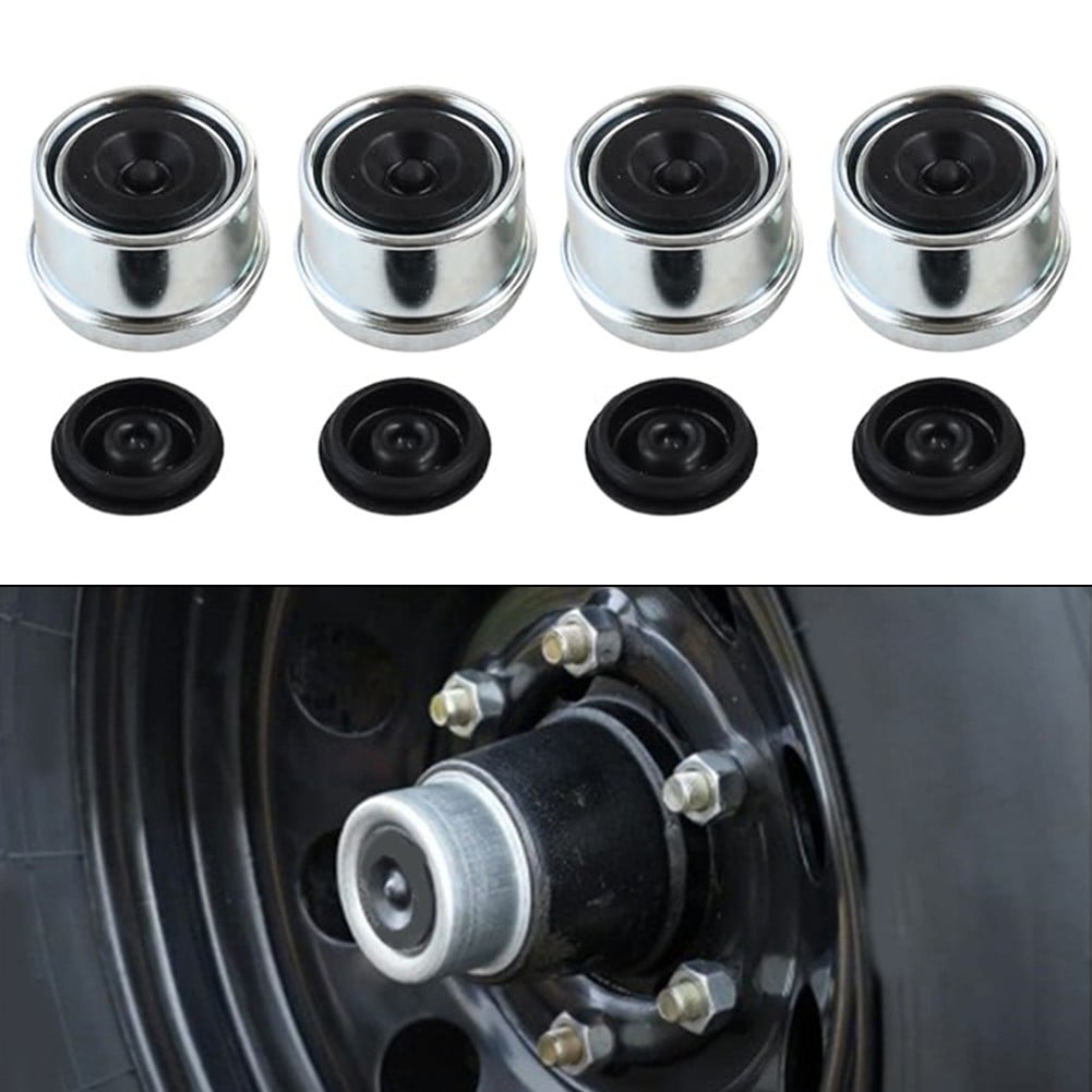 Rooha 4Pcs 1.98 Inch Trailer Axle Dust Cap Cup Grease Cover For Camper ...