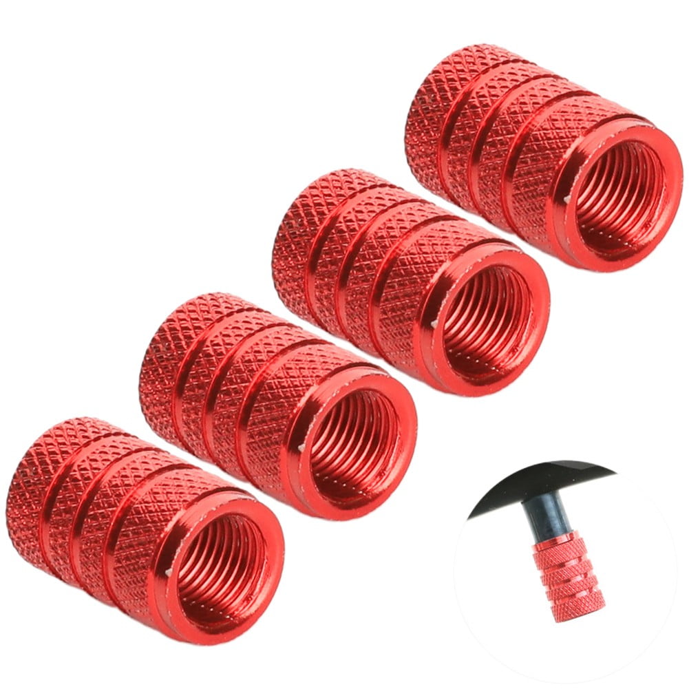 Rooha 4Pcs Mountain Bike Valve Lid Knurled Mountain Bike Valve Cap ...