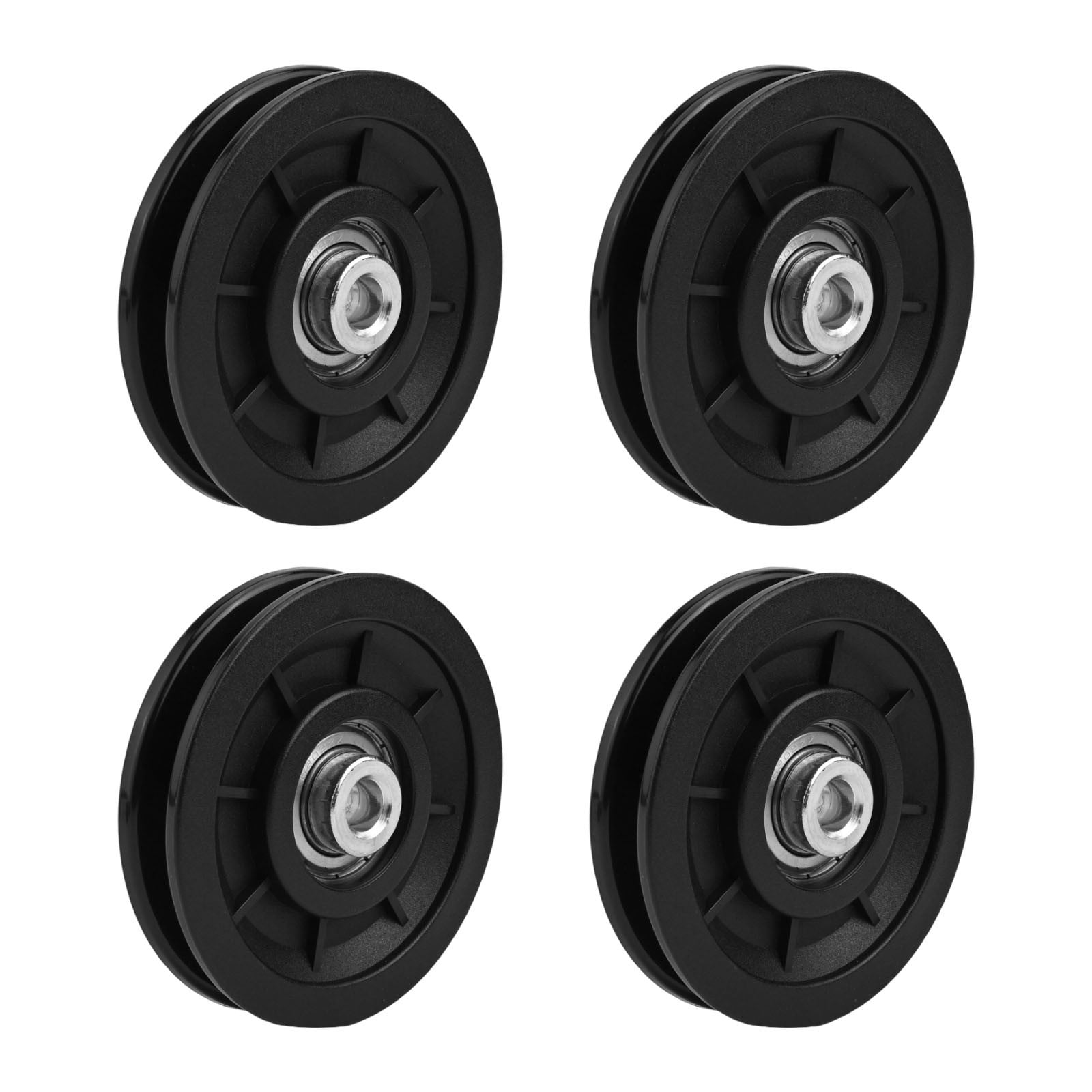 Rooha 4Pcs Nylon Bearing Pulley Wheel Round Fitness Pulley Wheel ...