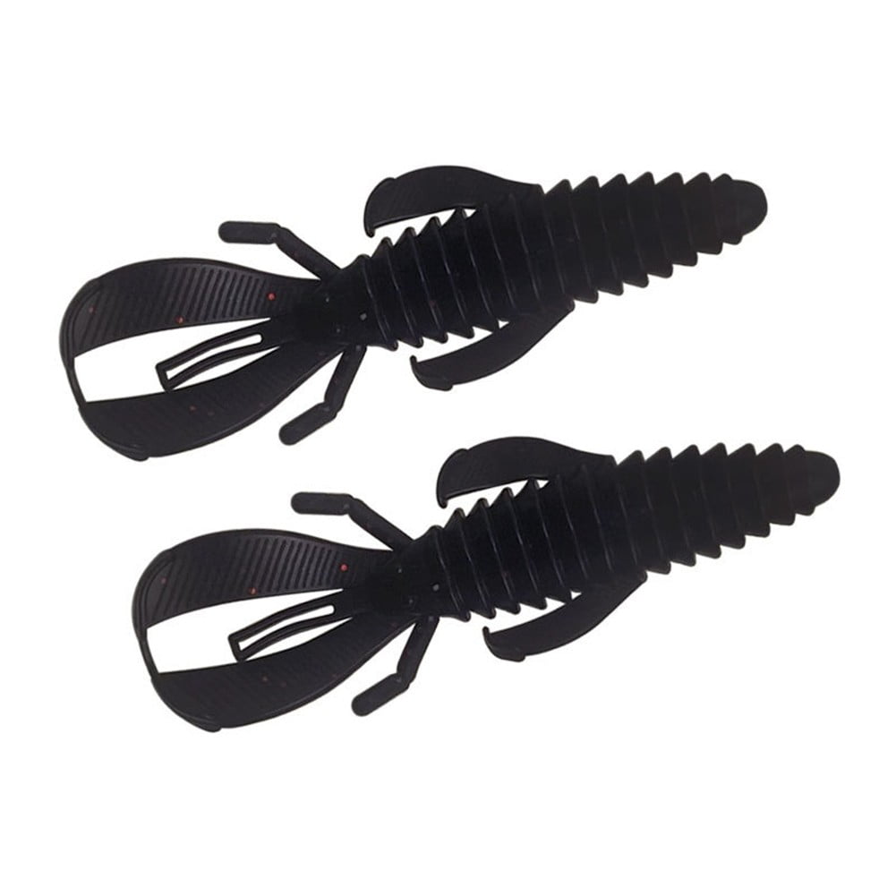 Rooha 50Pcs 8Cm/4.7G Sinking Obstacle Shrimp Bait Fishing Worms Wacky ...