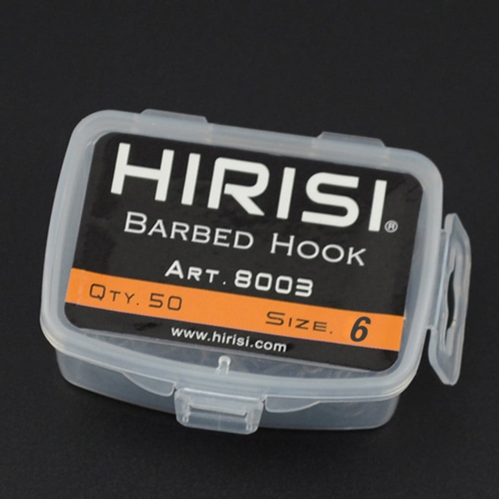 Rooha 50X Carp Hooks Barbed Carp Curve For Hair Rigs Hook Hooks ...