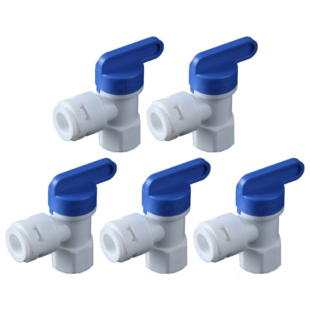 Rooha 5Pcs 3/8" Quick Connect Shut Off Ball Valve Pressure Ball Valve Switch - Walmart.com