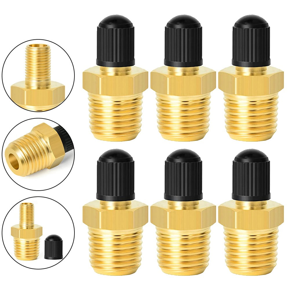 Rooha 6Pcs 1/4" Npt Valve,Brass 1/4"Npt Male Thread Tank Valve With ...