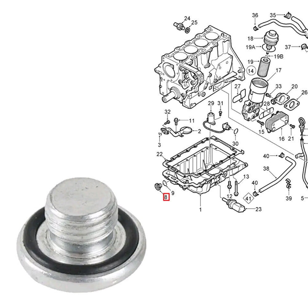 Rooha Aluminium Alloy Engine Oil Drain Sump Designed To Fit For M14 X 1 ...