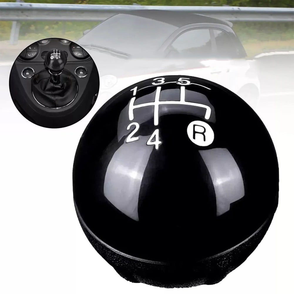 Rooha Auto Black Manual Gear Knob For Fiat For 500 For 500C 5-Speed ...