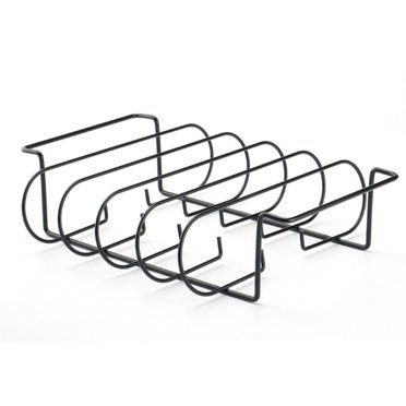 BBQGuys Universal Rotating Roast BBQ Grill Rotisserie Rib Trays (4 ...