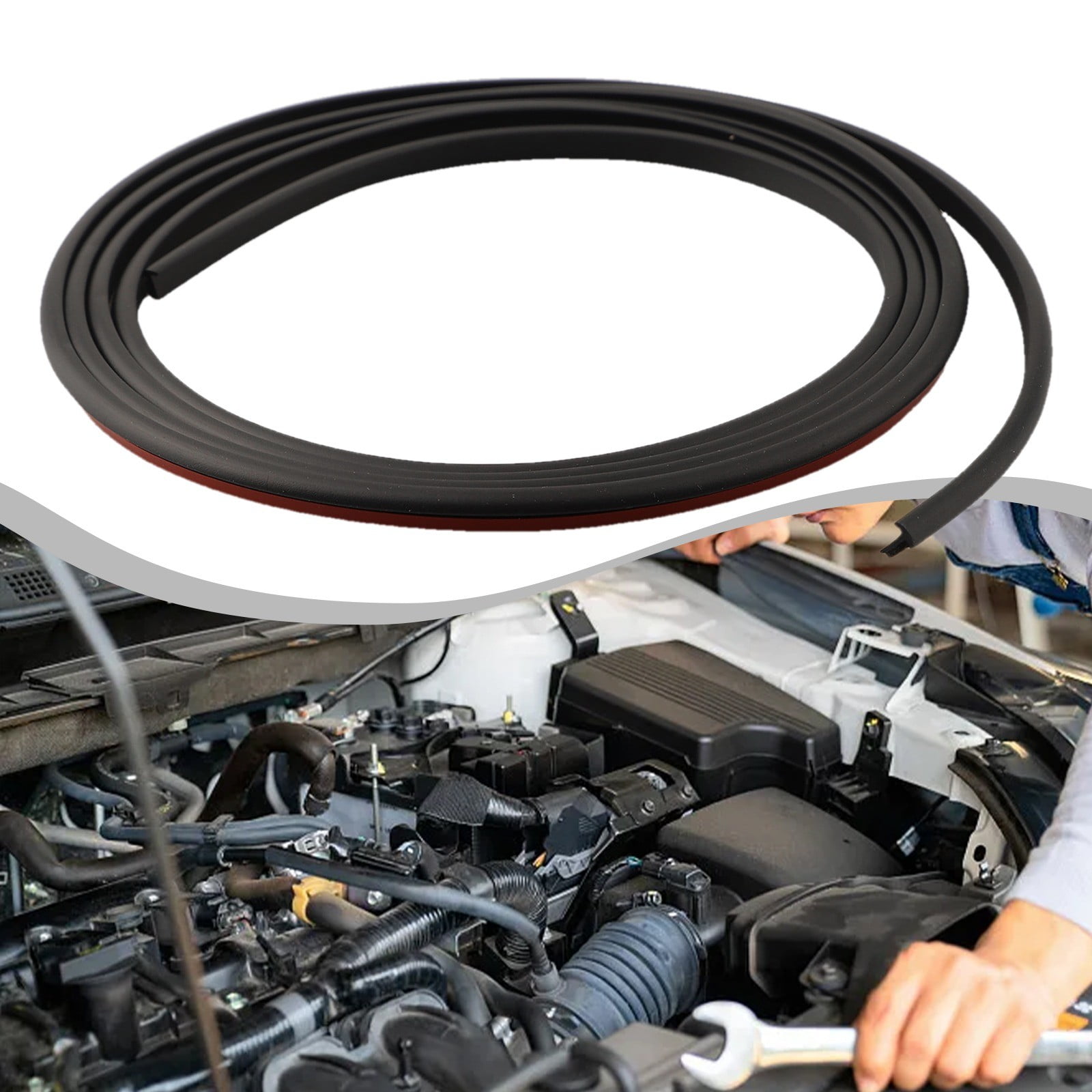 Rooha Car Door Seal Strip Hood Trunk Edge Weatherstrip Tshape Rubber 2M ...