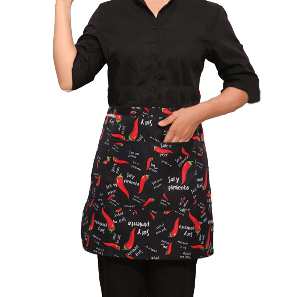 Rooha Chef Bib Apron Cooking Dress Half-Breathing Kitchen Polyester ...