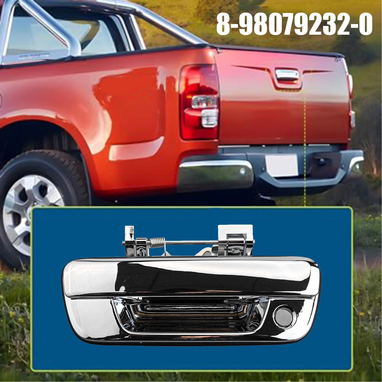Rooha Chrome Rear Tailgate Handle With Keyhole For Isuzu D-Max Colorado ...
