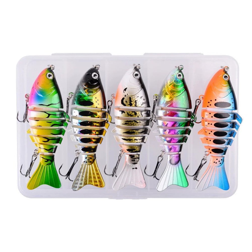Rooha Colorful 7 Segment 10Cm Multi-Segment Fish Bait Fishing Lure Set ...