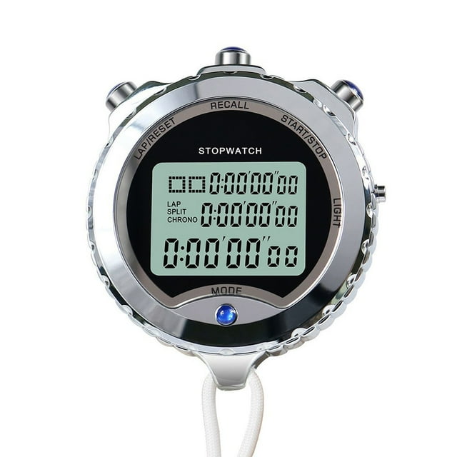 Rooha Compact Digital Stopwatch Timer With 100 Lap Memory And Functions