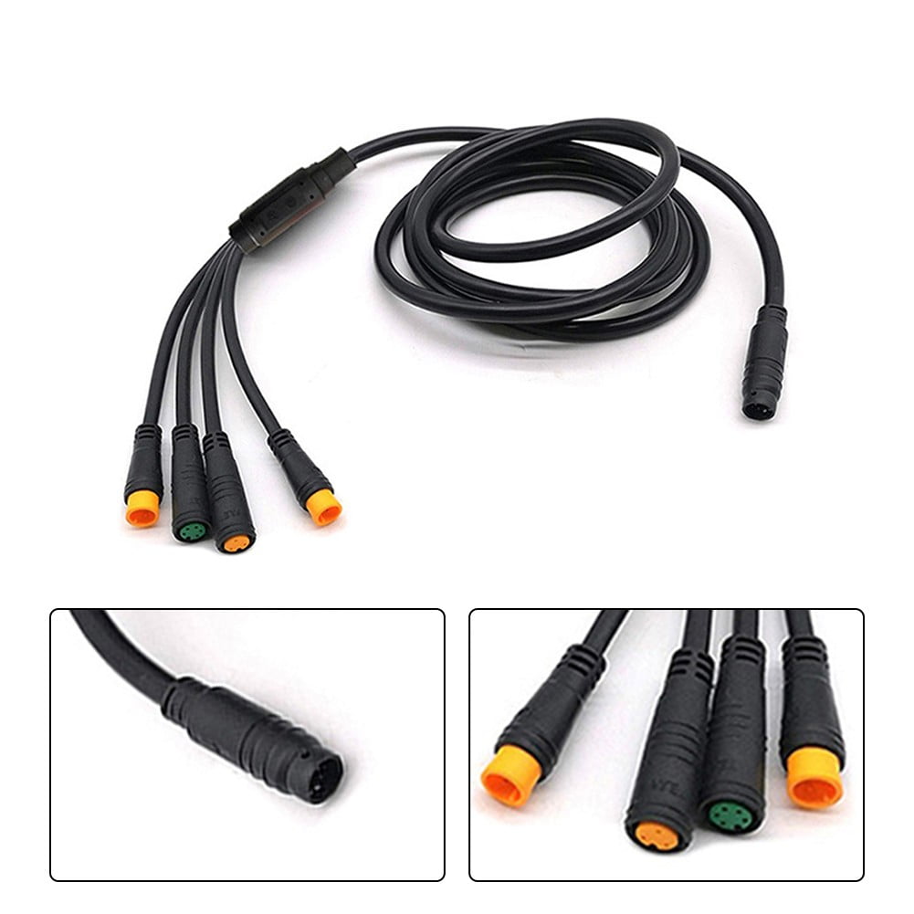 Rooha Electric Bicycle Scooter Connection Cable 1 To 4 8 Pin Waterproof ...