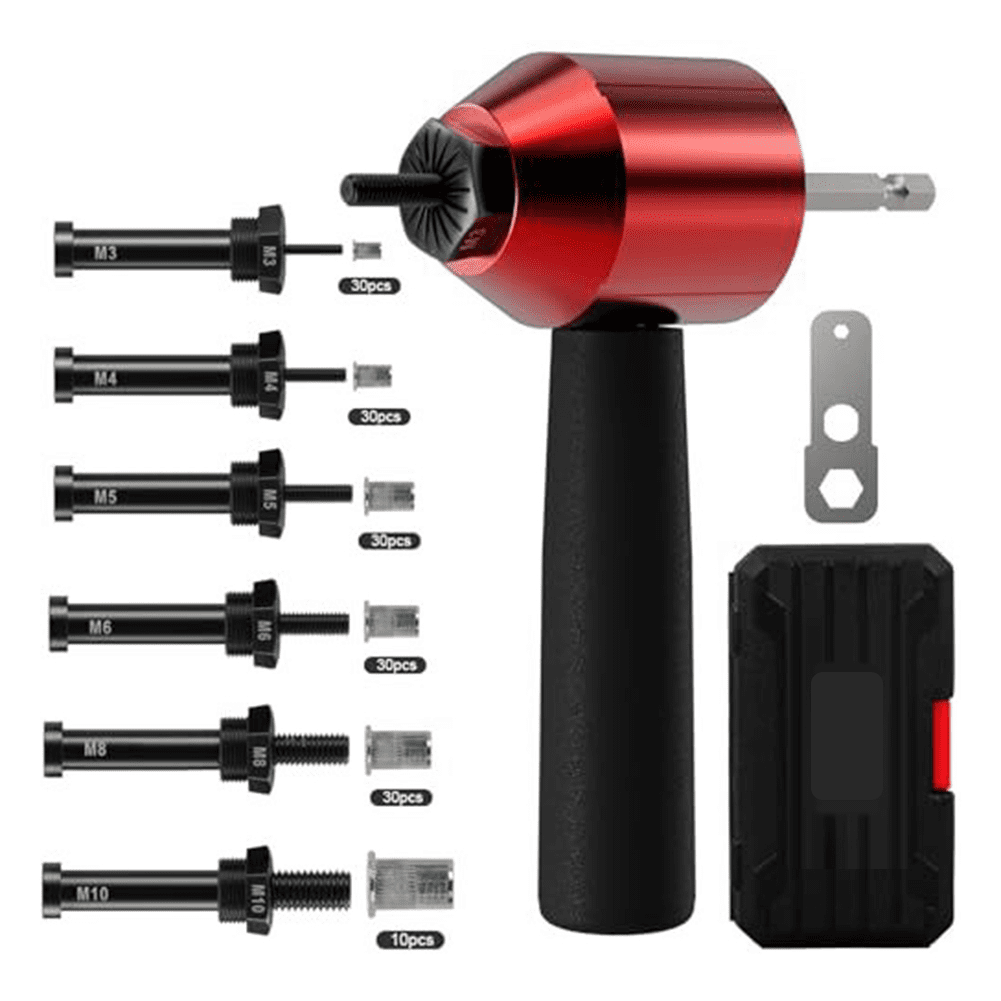 Rooha Electric Riveter Aluminum Nail Converter Head Portable Manual ...