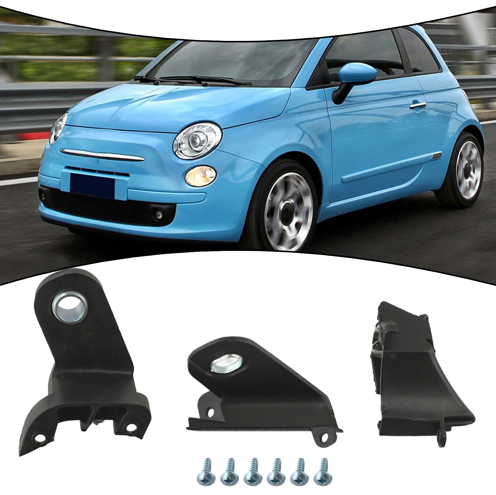 Rooha Fit For Fiat For 500 2007 - 2015 Headlight Bracket Repair Kit New (Left / Right) - Walmart.com
