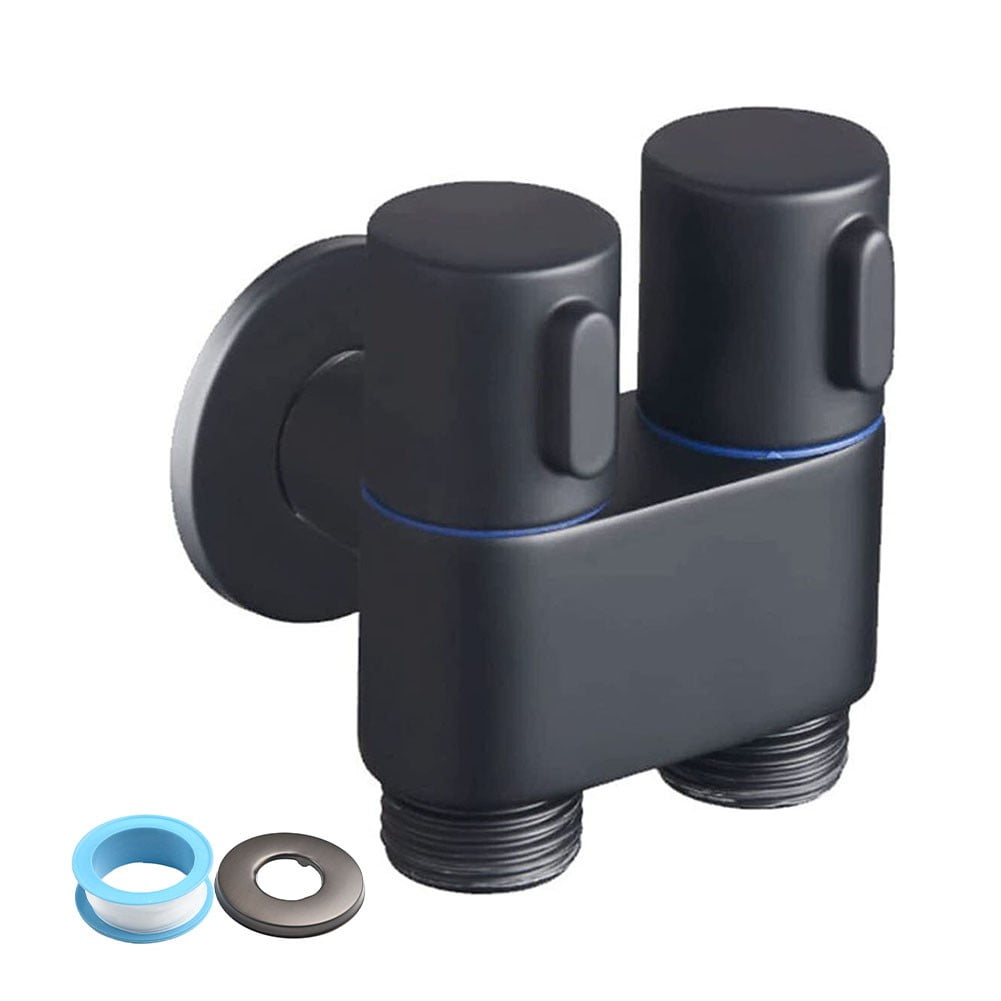 Rooha G1/2 1 In Two Out Double Control Washing Machine Faucet Toilet ...