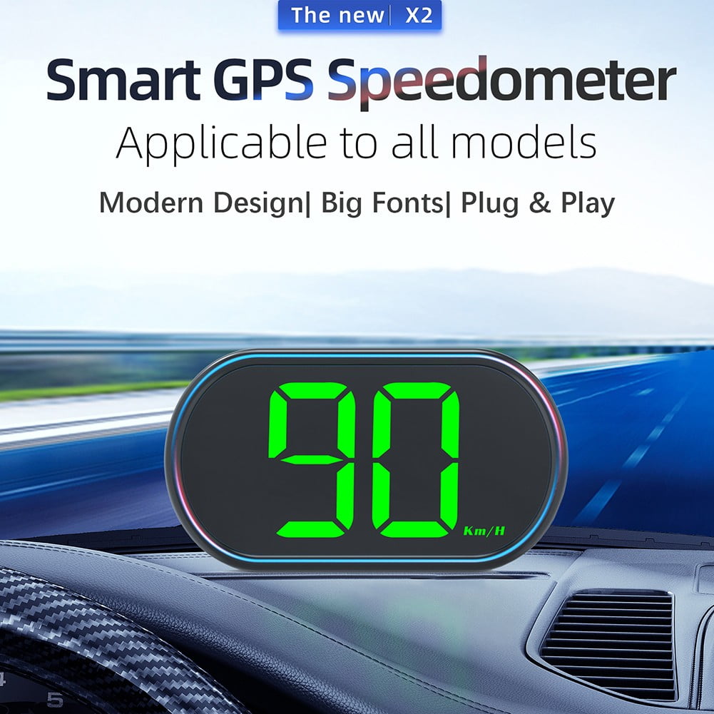 Rooha Gps Speedometer Car Head Up Display Hud X2 Digital Speedometer Kmh For All Cars - Walmart.com