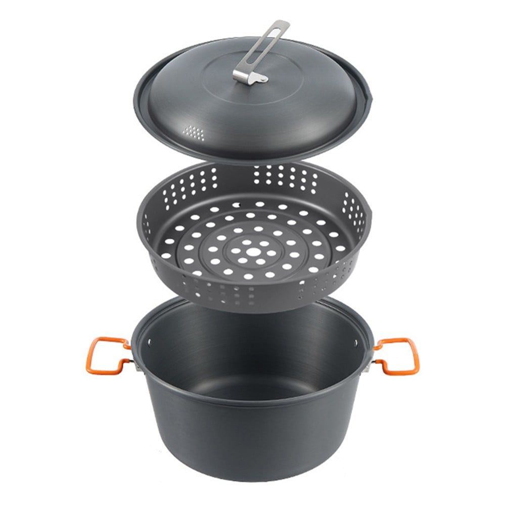 Rooha Hiking Steamer 4.5L Cookware Stainless Steel Handle Strong Rivets ...