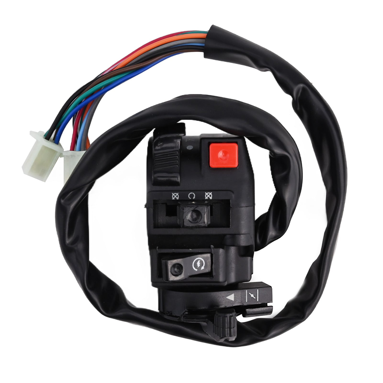 Rooha Motorcycle Switches Horn Button Turn Signal Button Switch Control Electric Bike Scooter ...