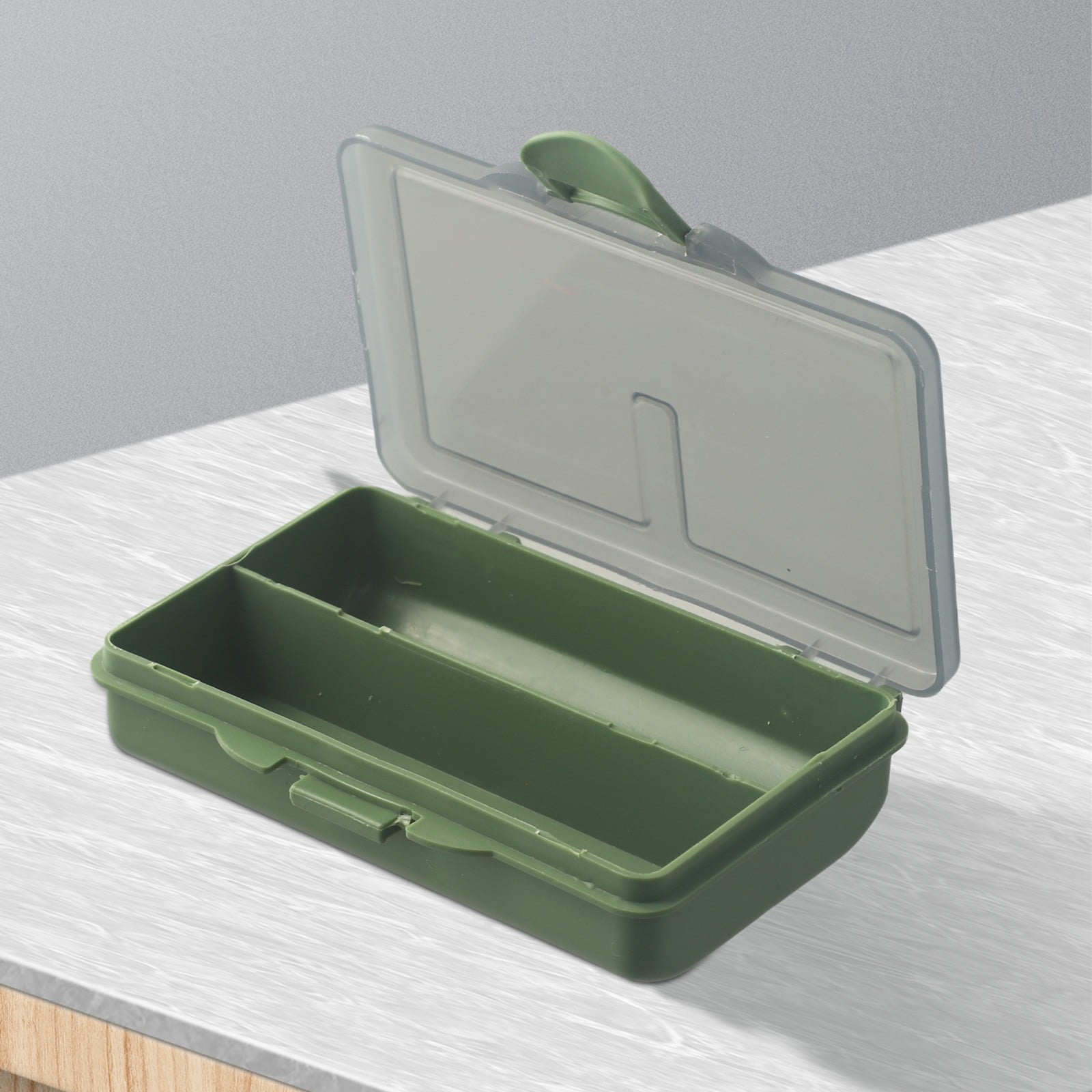 Rooha Multi-Section Fishing Gear Container Portable Green Pp Tackle Box ...