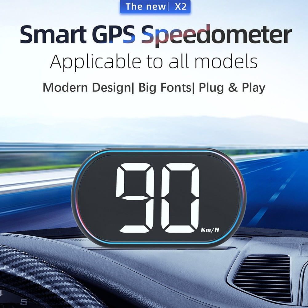 Rooha Newest Gps Speedometer For All Cars Plug And Play Big Font Small ...