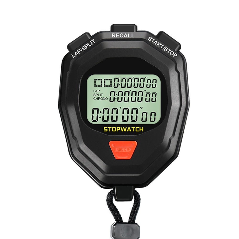 Rooha Stopwatch Timer Lap Split Digital Alarm Large Display 3-Way Stopwatch 60 Memory - Walmart.com