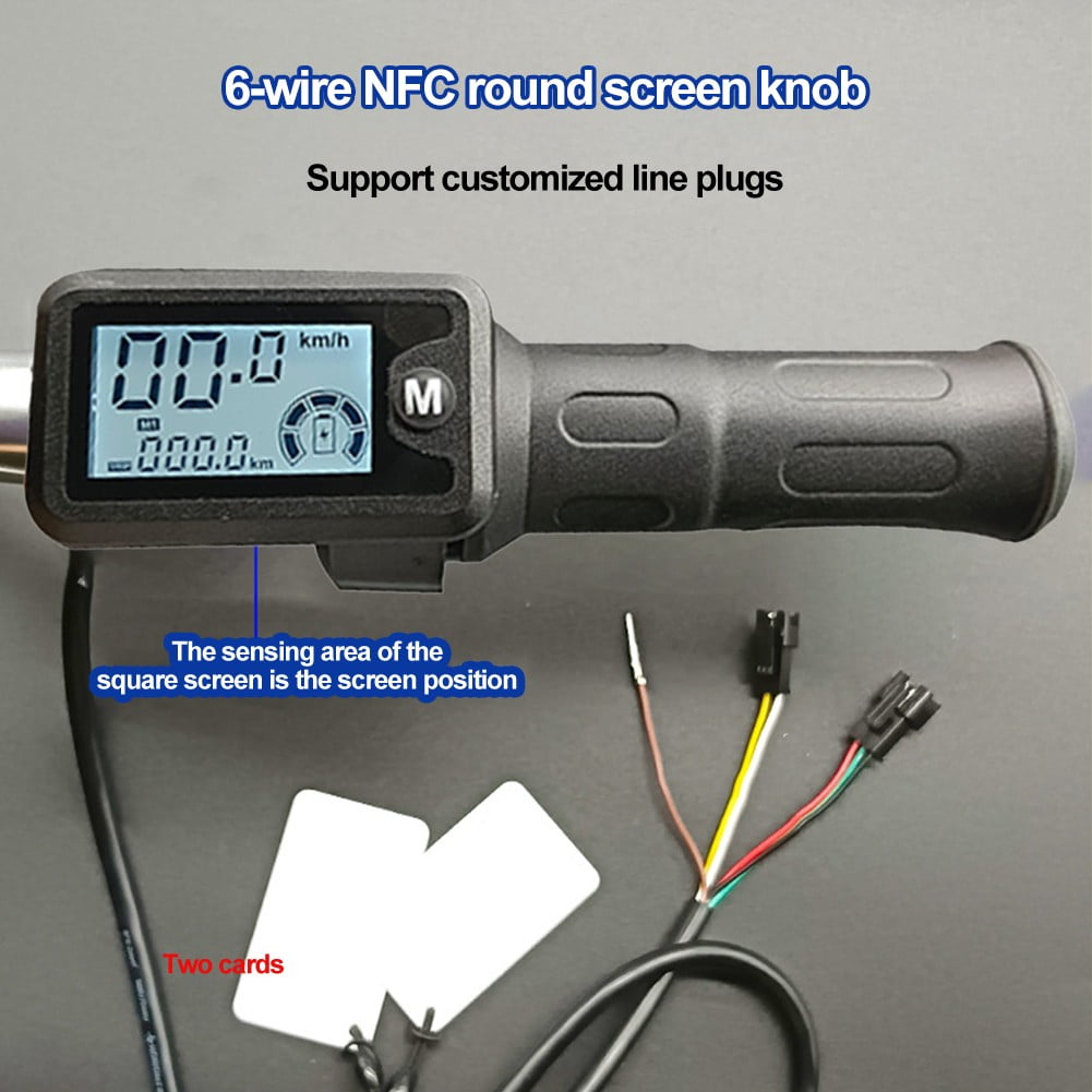 Rooha Waterproof Lithium Electric Vehicle Throttle With Nfc 8 Wire Square Screen - Walmart.com