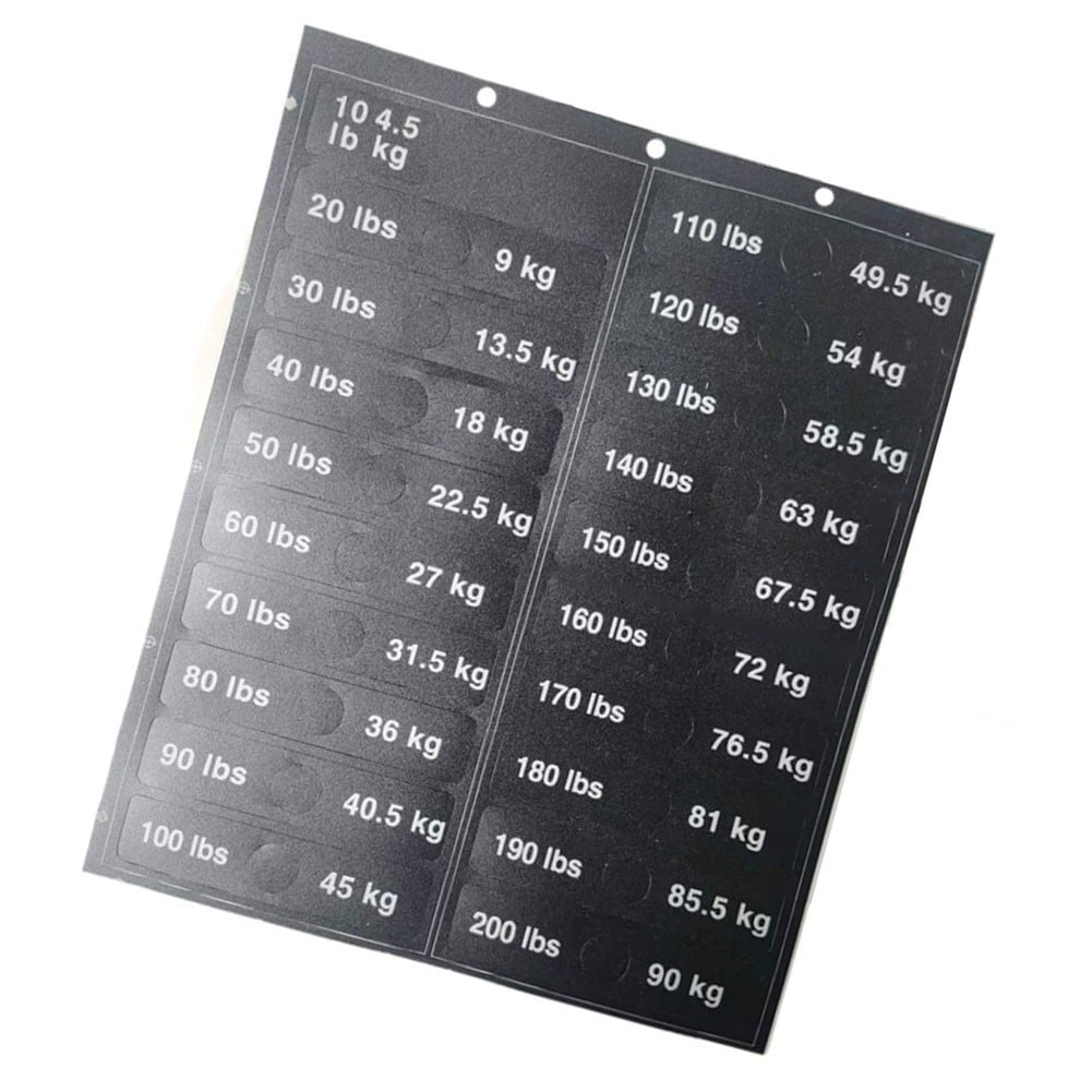 Rooha Weight Stack Labels Gym Equipment Weight Platesticker Fitness ...