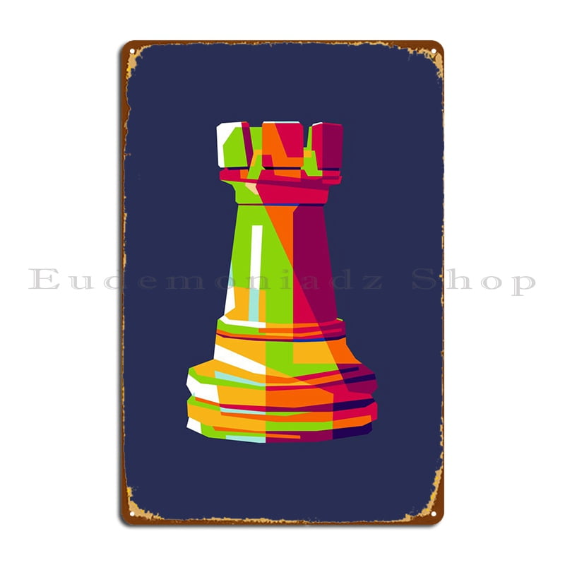Rook In Pop Art Style Metal Plaque Poster Club Cave Create Living Room ...