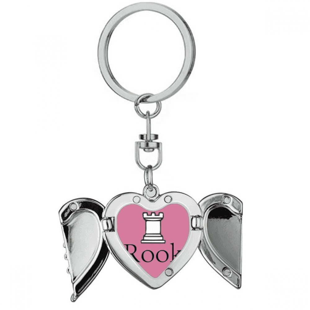 Rook White Word Chess Game Heart Angel Wing Key Chain Holder - Walmart.com