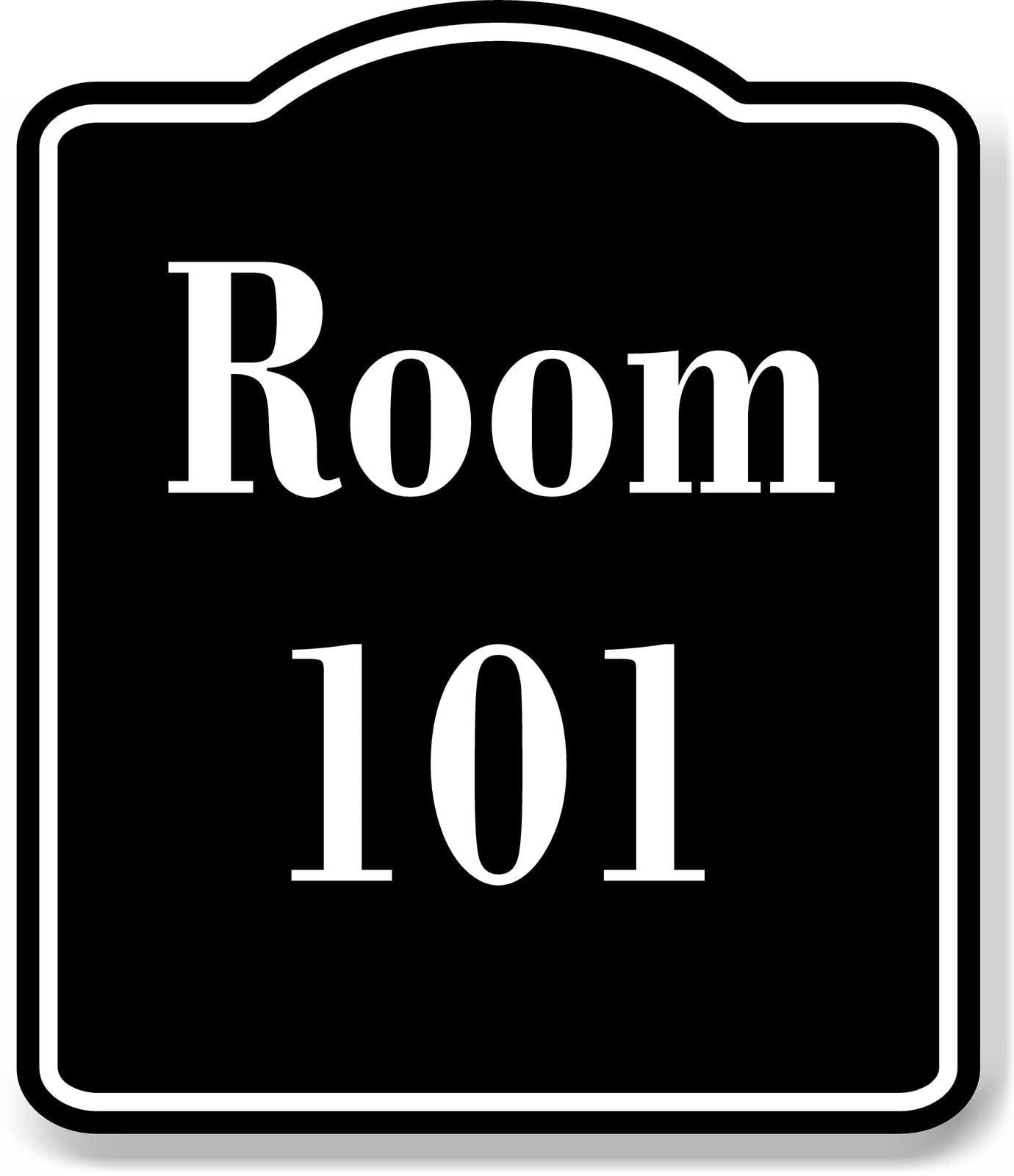 Room 101 Number Building BLACK Aluminum Composite Sign, 20"x24 ...