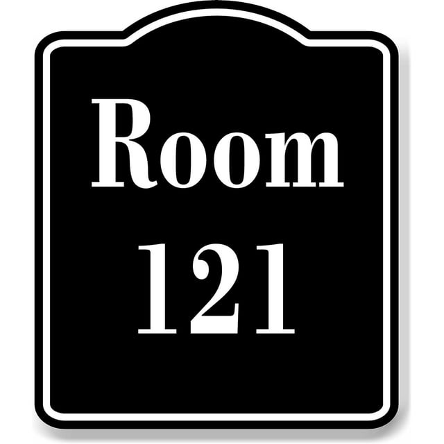 Room 121 Number Building BLACK Aluminum Composite Sign, 20"x24 ...