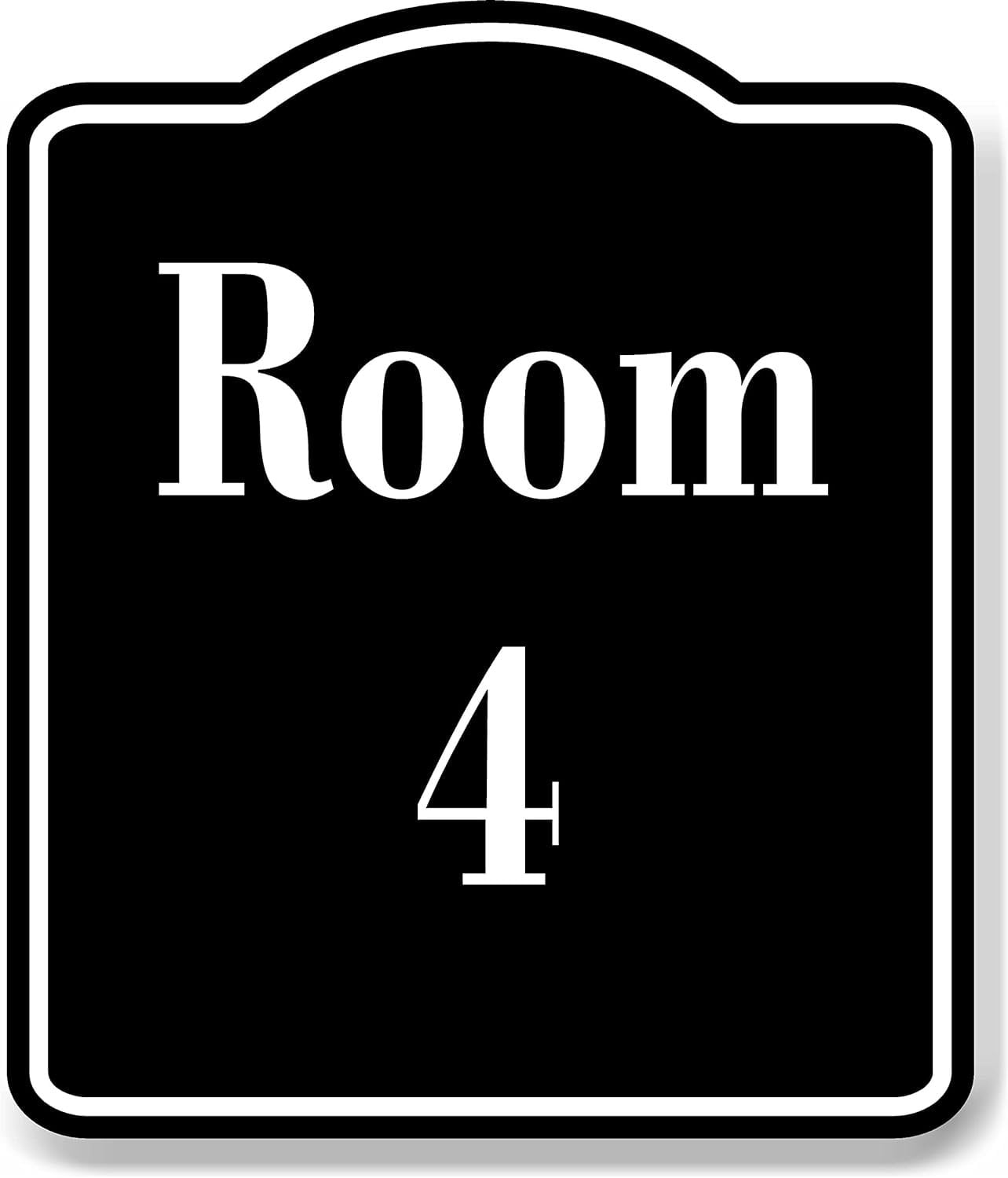 Room 4 Number Building BLACK Aluminum Composite Sign, 15"x18" - Walmart.com