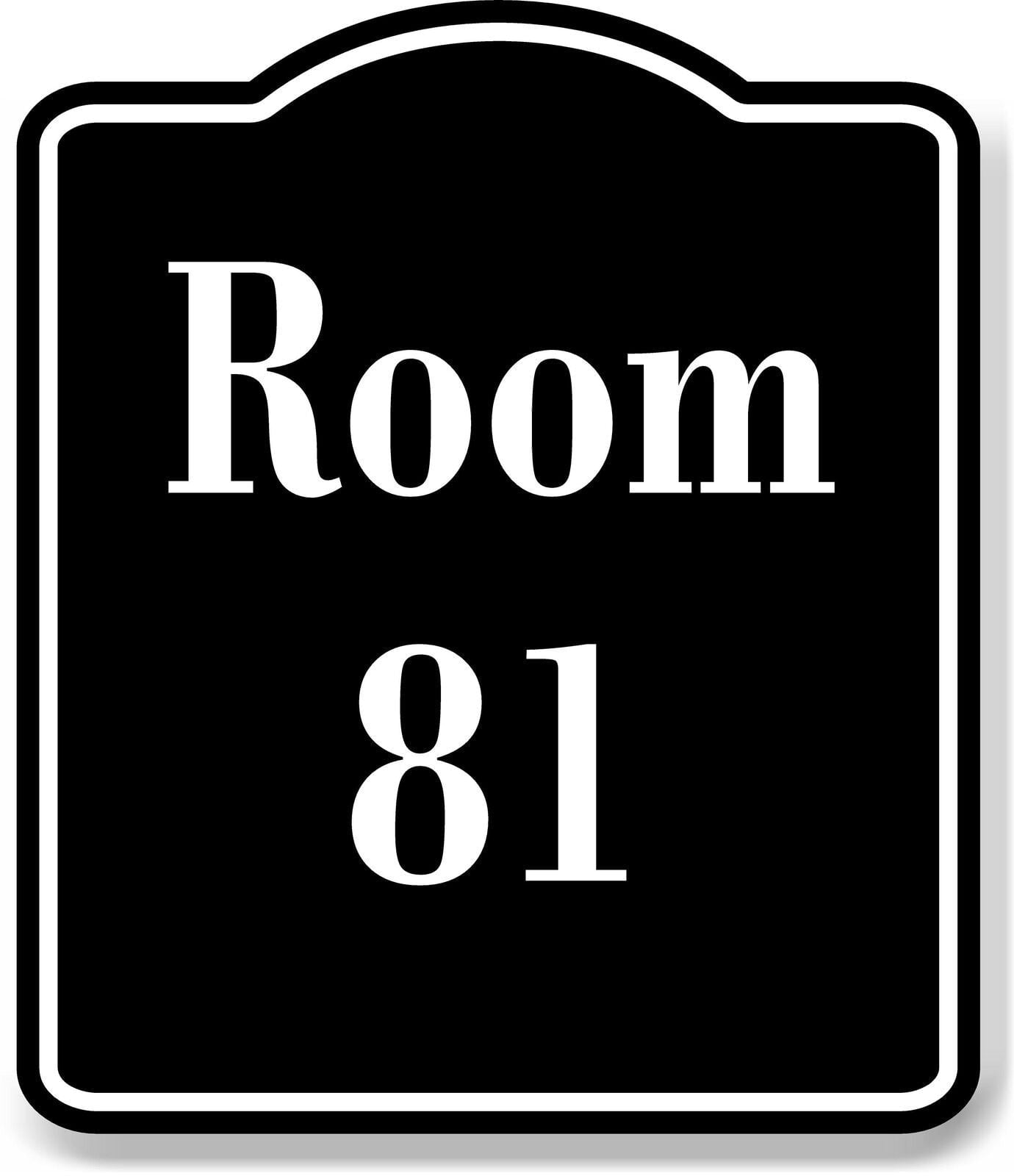 Room 81 Number Building BLACK Aluminum Composite Sign, 15"x18 ...