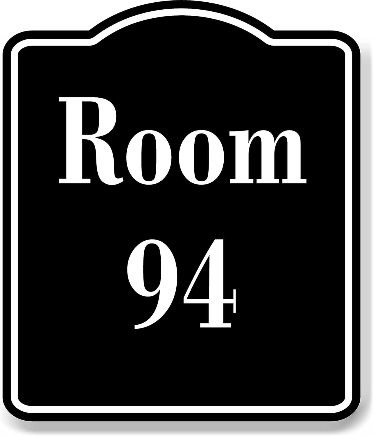 Room 94 Number Building BLACK Aluminum Composite Sign, 8.5"x10 ...