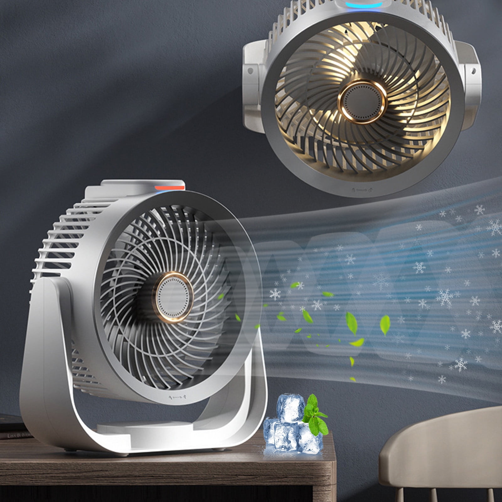 Room Air Circulator Fan, Home Bedroom Table Stand Fan, 20ft Strong ...