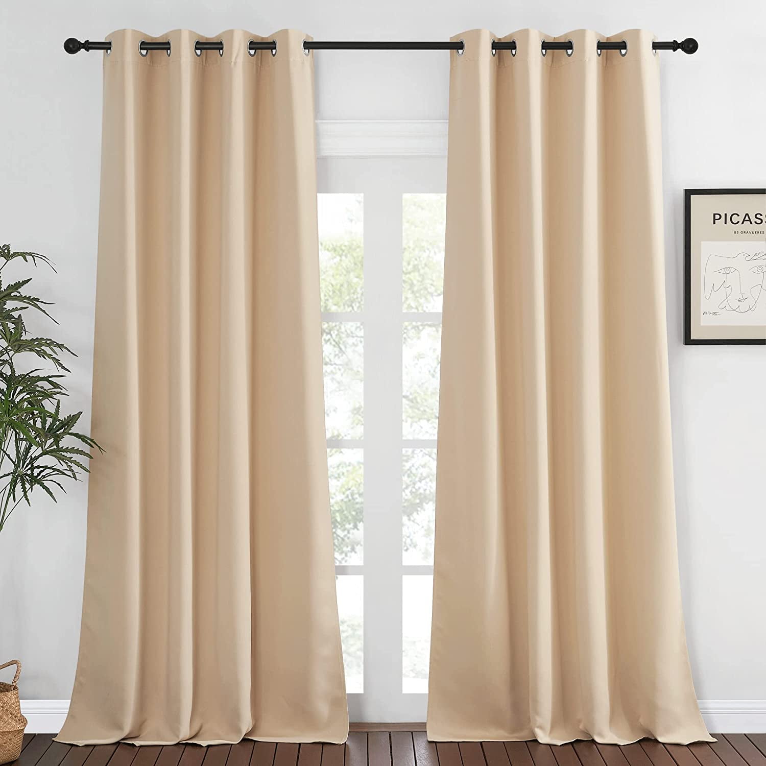 Room Darkening Curtain Blind - Modern Design Light Reducing & Privacy ...