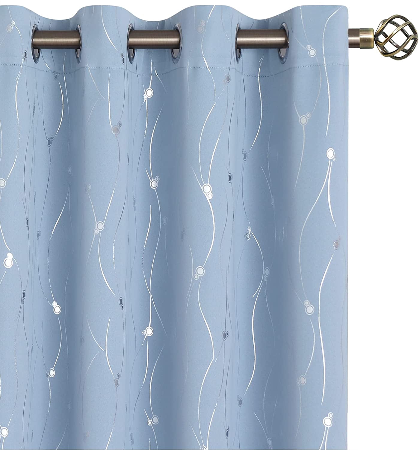 Room Darkening Curtains 63 Inches Long, Grommet Thermal Insulated ...