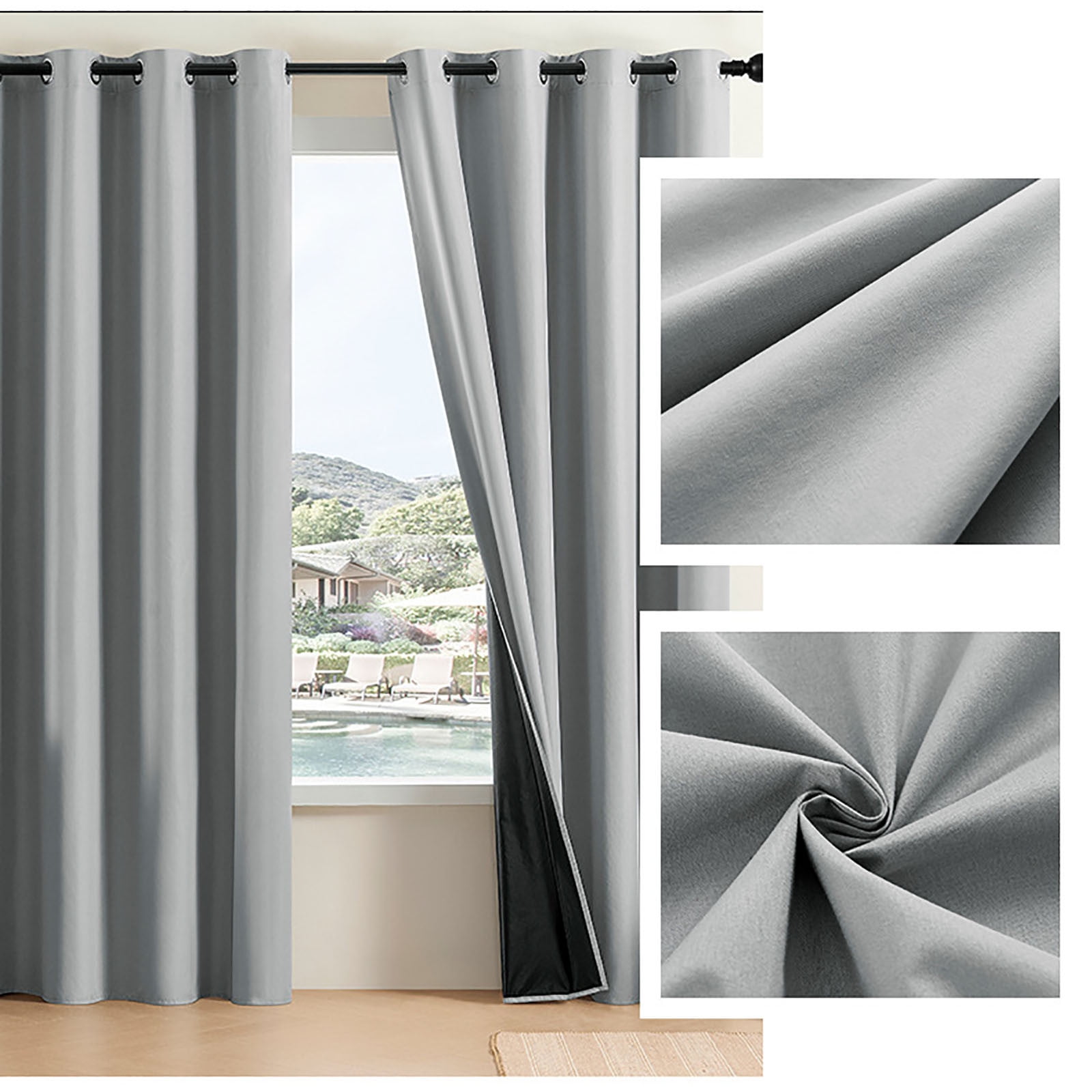 Room Darkening Curtains,Noise Reduction Panels,Textile Blackout ...