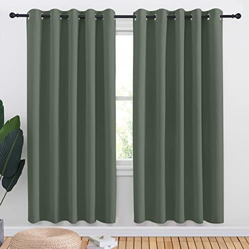 Room Darkening Draperies Window Curtain Panels, Dark Mallard, 2 Panels ...