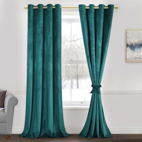 Room Darkening Velvet Curtains 2 Panels Set, Luxury Window Treatment ...