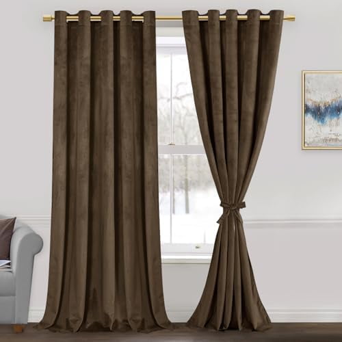 Room Darkening Velvet Curtains 2 Panels Set, Luxury Window Treatment ...
